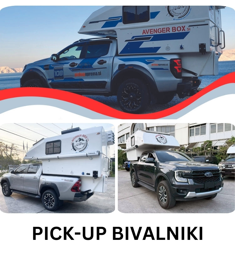 Pick-up oprema, overland oprema, snemljivi bivalniki in oprema vozil ...